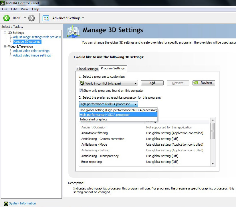 Nu imi merge placa video dedicata